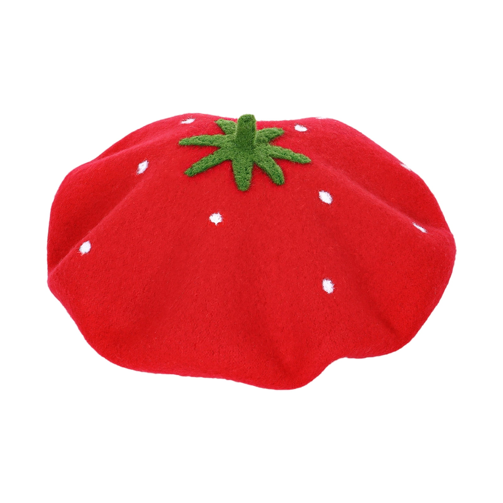 Strawberry Print Berets Hat Light weight Durability Berets Bright Color ...