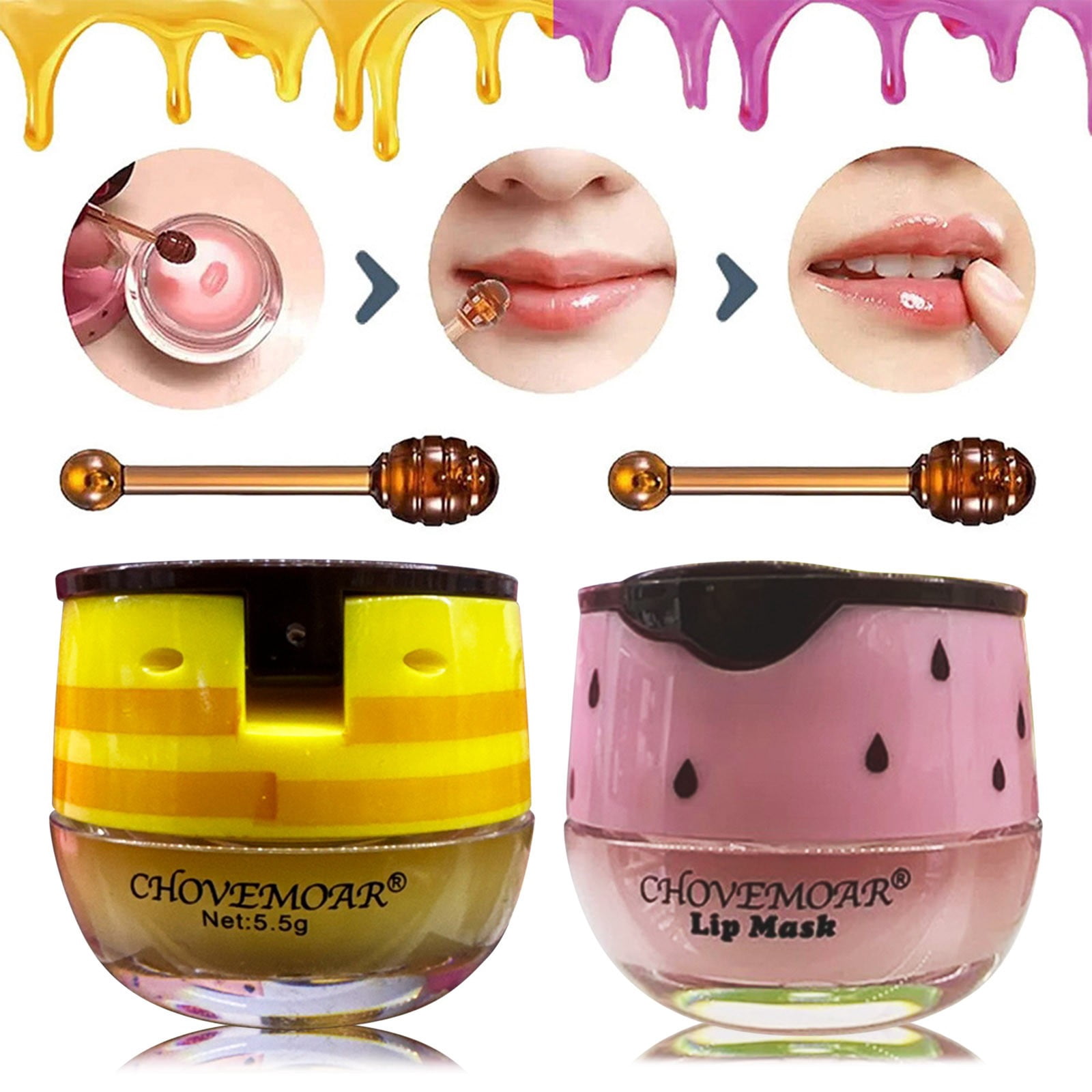 Strawberry Propolis Lip Mask 5.5g - Natural Moisturizing Overnight Lip ...