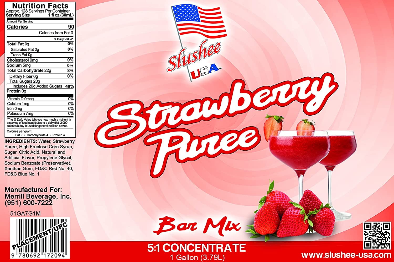 Strawberry Puree Smoothie Mix/Dessert Topping | 1 Gallon - Walmart.com