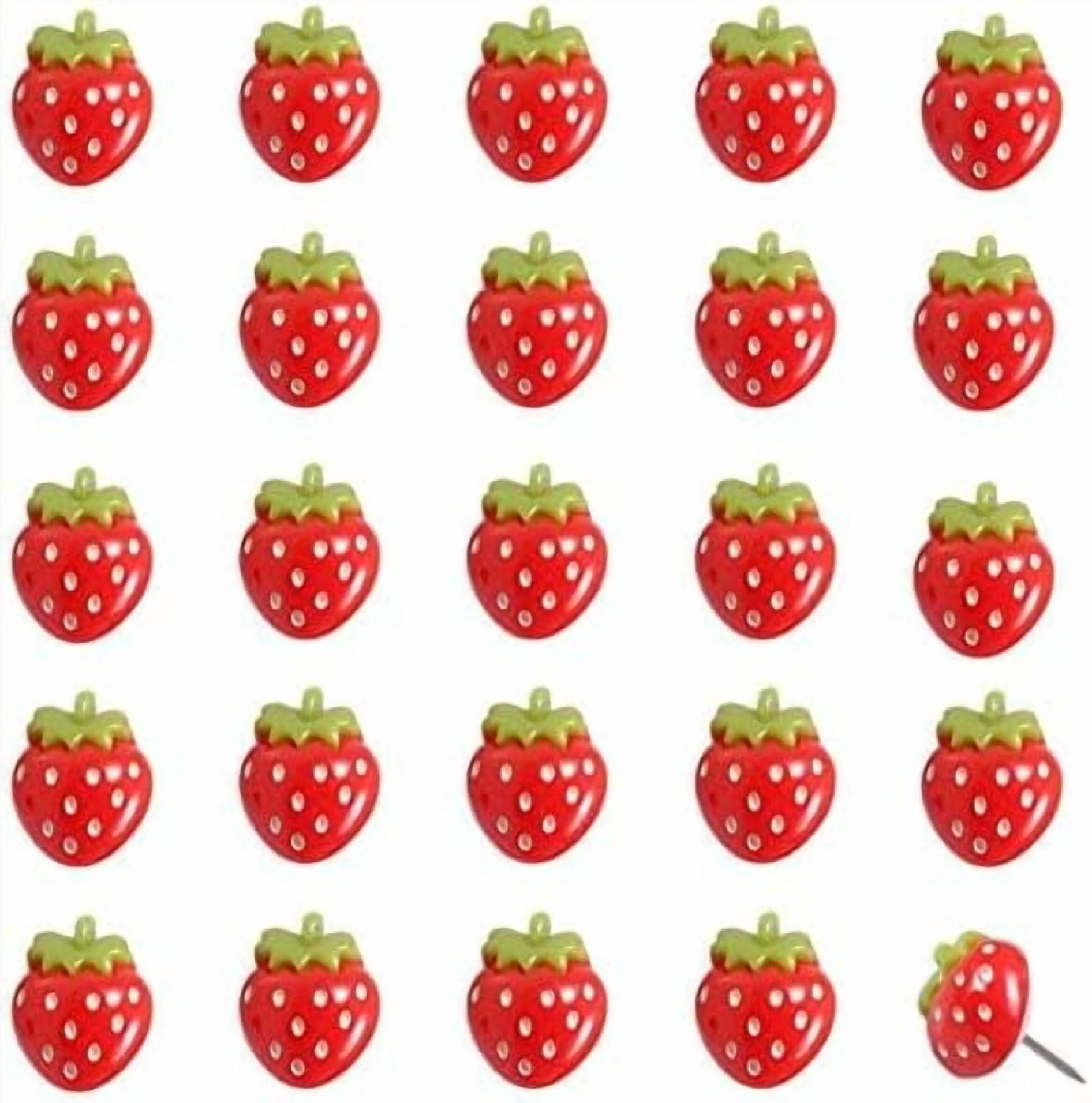 Strawberry Pushpins,60pcs Cute thumbtack,Fruit Shaped Pushpin ...