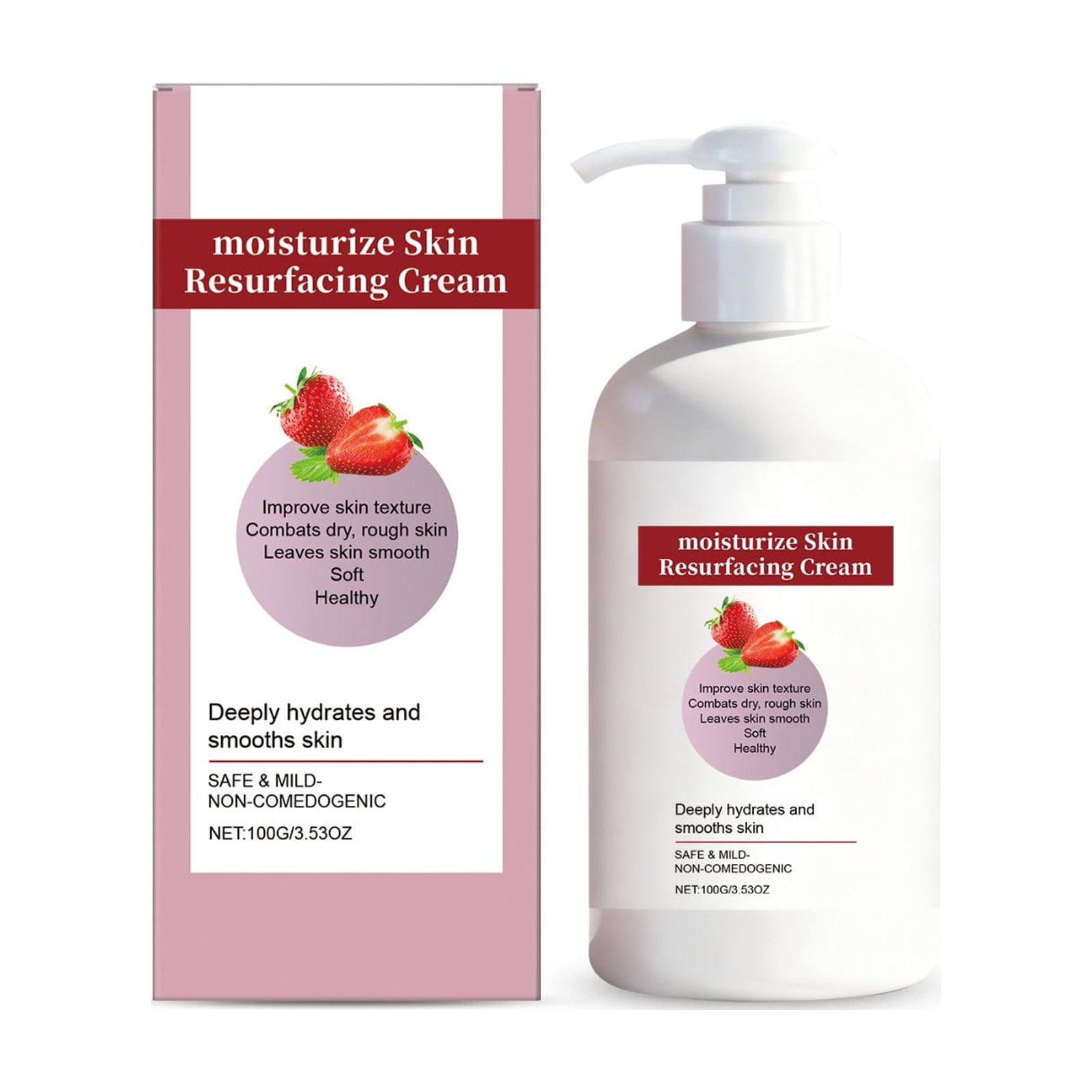 Strawberry Resurfacing Cream Firms Hydrates And Moisturizes Wrinkles ...