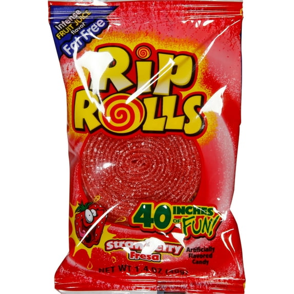 Strawberry Rip Rolls, 1.4oz., 24 Count - Walmart.com