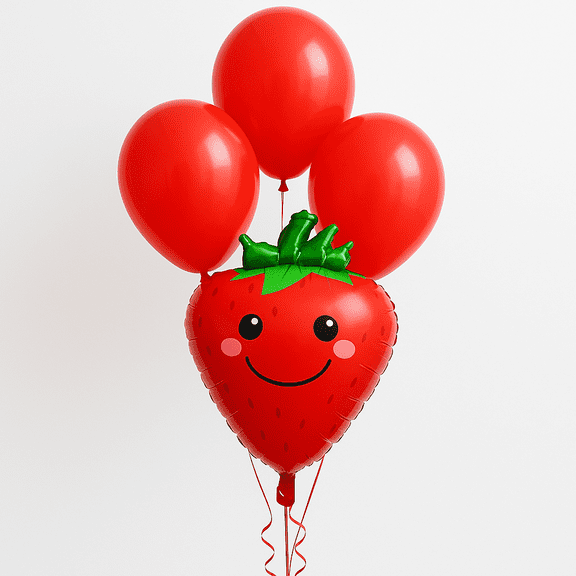 Colorful Strawberry Balloons for Party Decorations and Celebrations