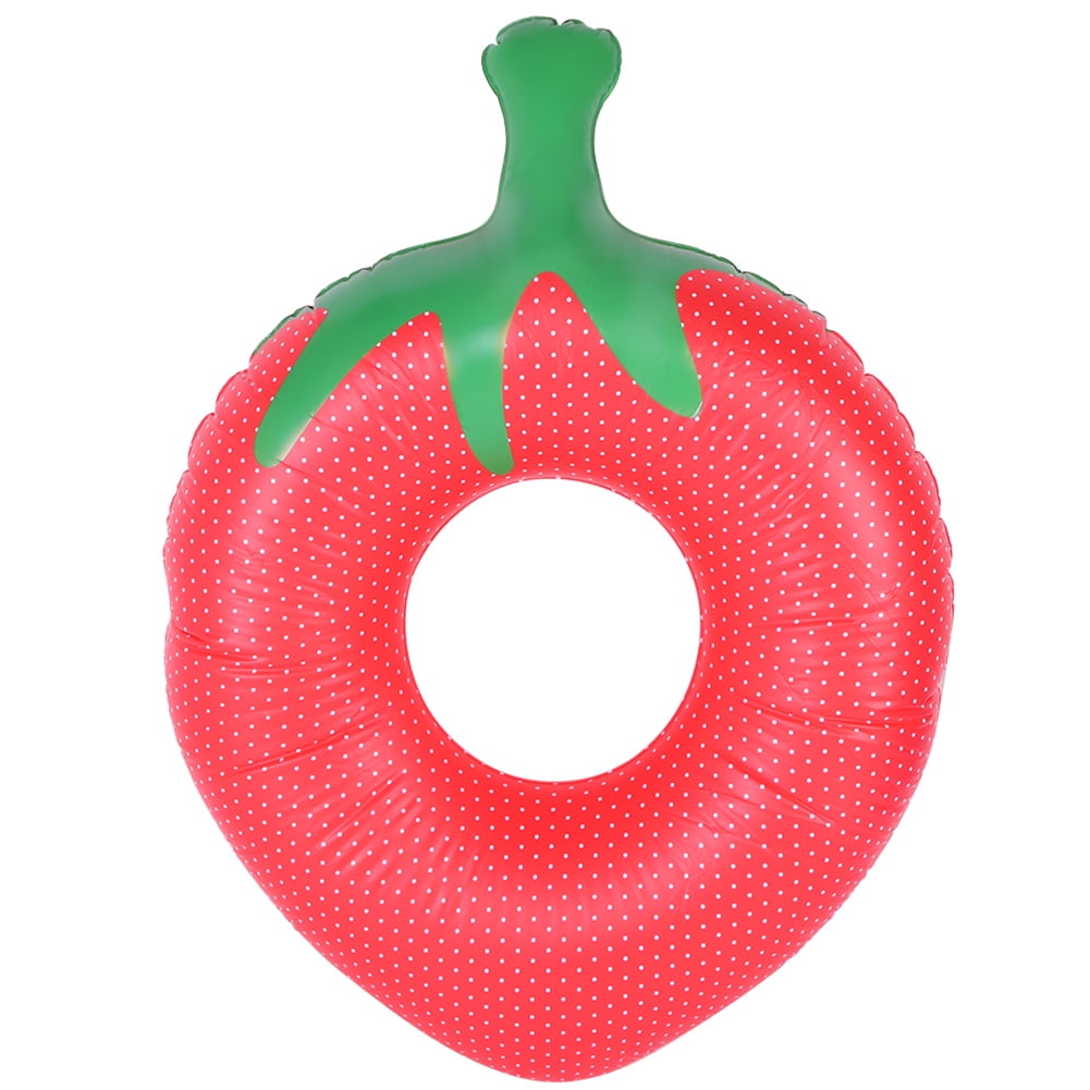 Hydanny Cute Cartoon Strawberry Shaped Inflatable Foldable Pool Float ...