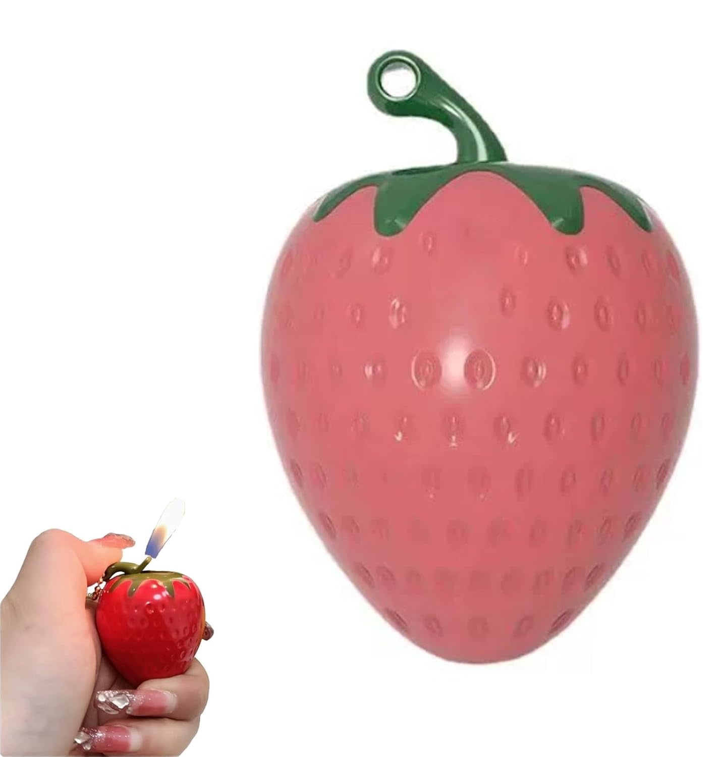 Strawberry-Shaped Mini Lighter, Creative Refillable Butane Lighter with ...