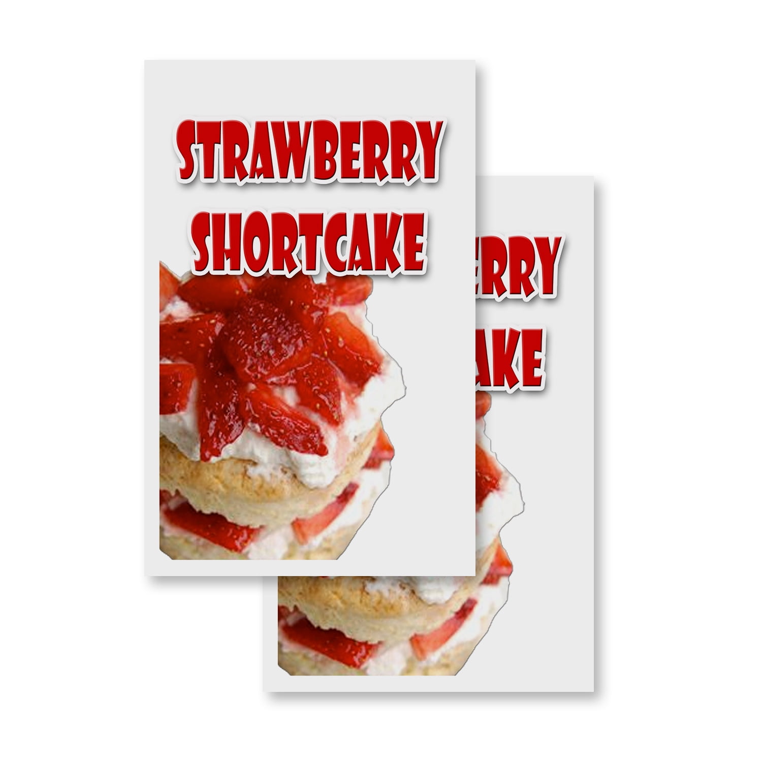 Strawberry Shortcake (2-PACK) 24" x 36" Vinyl Decals | Sign Insert Peel ...