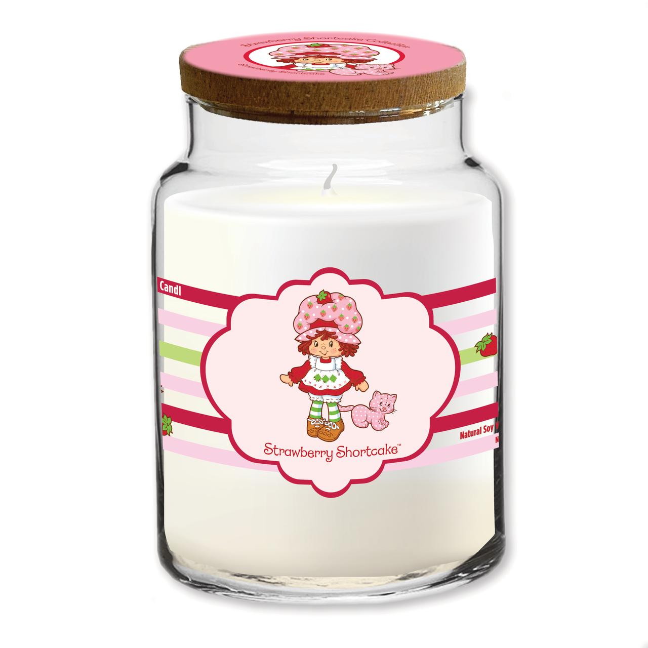 Strawberry Shortcake 26 oz Strawberry Shortcake Striped Candle ...