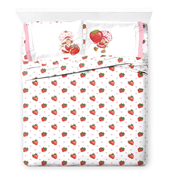 Strawberry Shortcake, Queen Sheet Set, Berry Berry 4-piece, Soft ...
