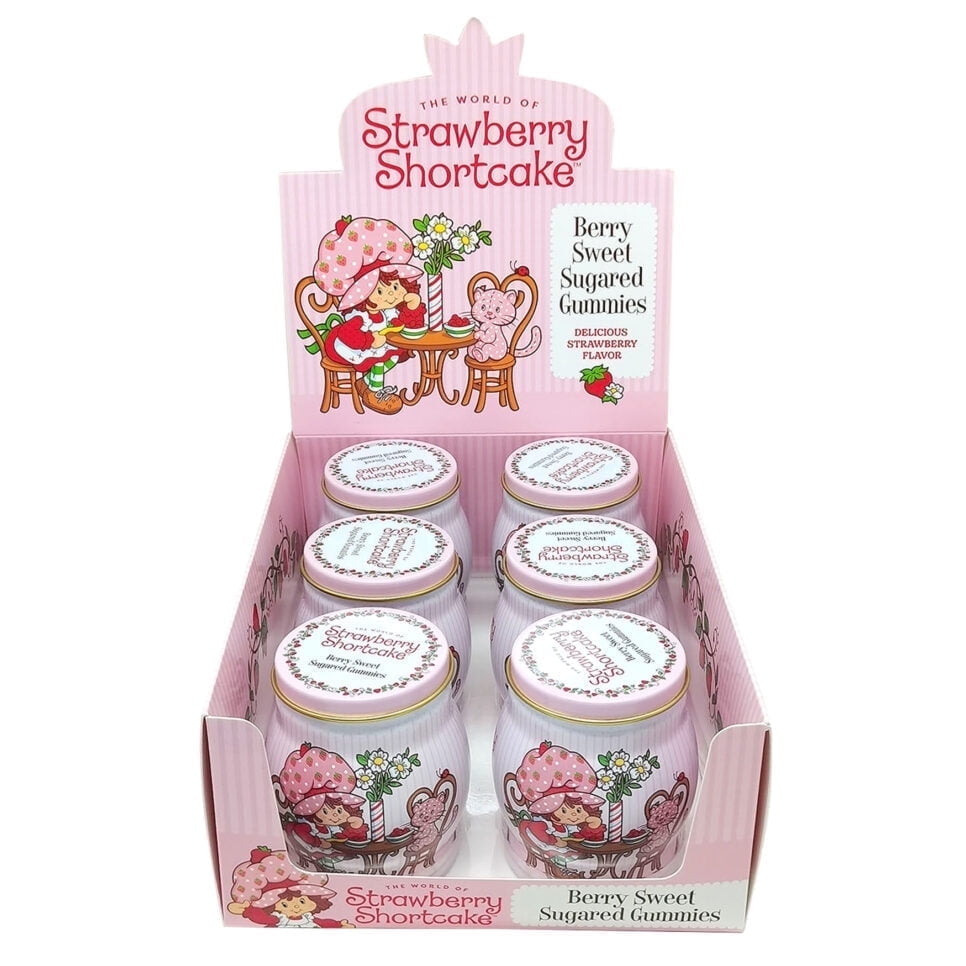 Strawberry Shortcake Berry Sweet Sugared Gummies, 3.7 Ounce Candy Tin ...