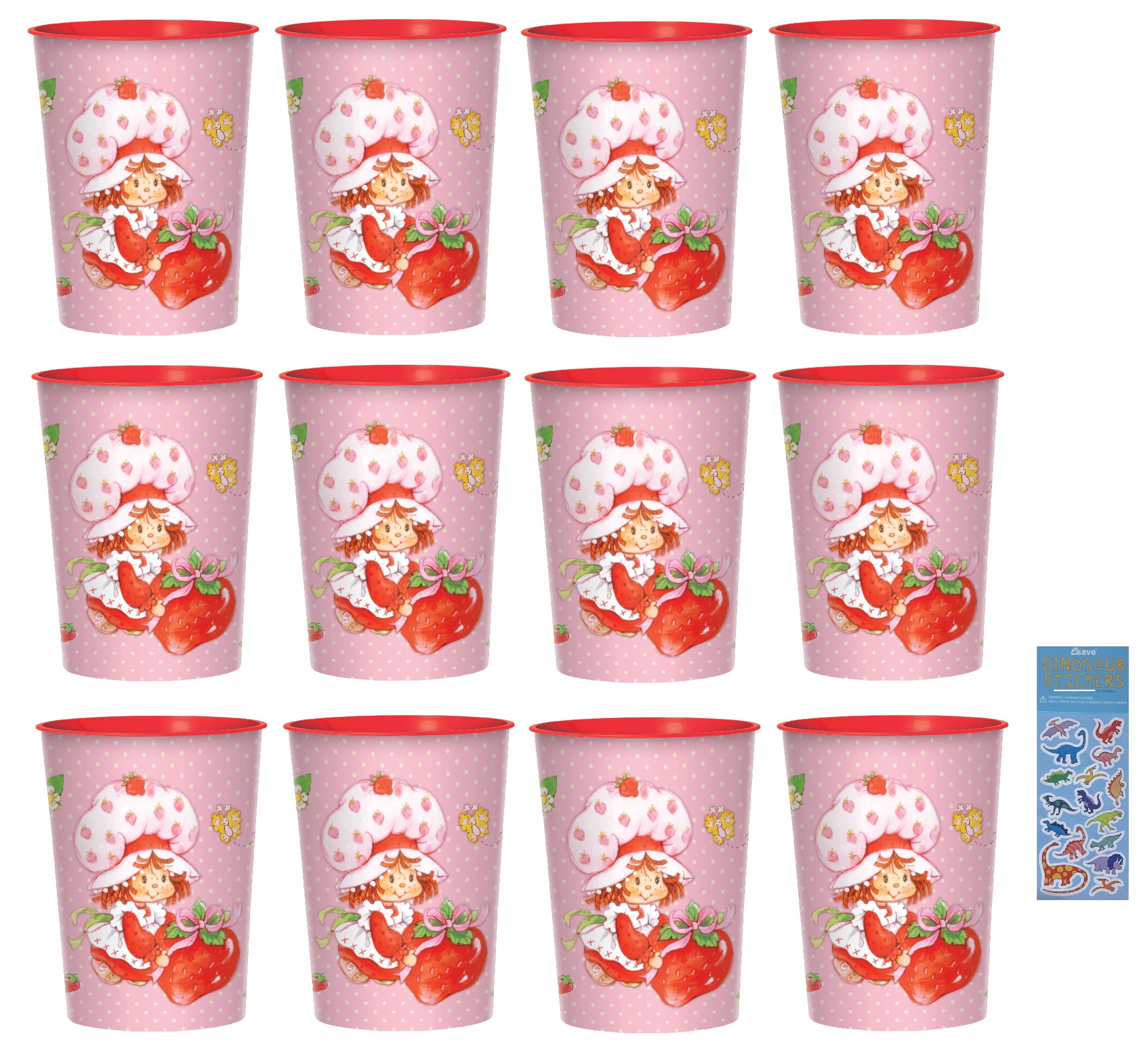 Strawberry Shortcake Birthday Party Supplies Bundle includes 12 Plastic ...