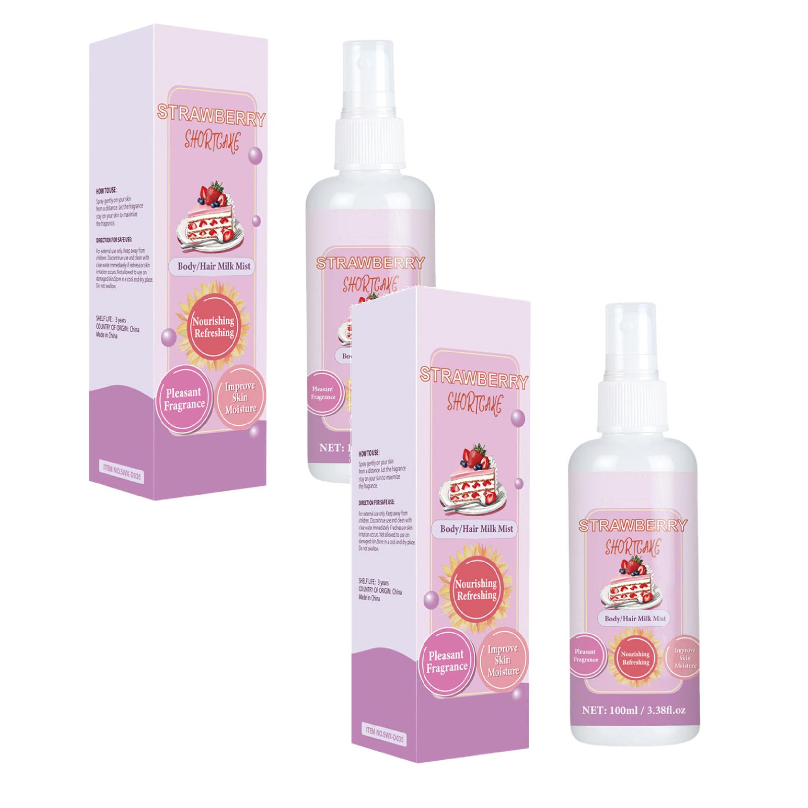 Strawberry Shortcake Body Spray Vanilla Cream Puff & Sweet Milk Formula ...