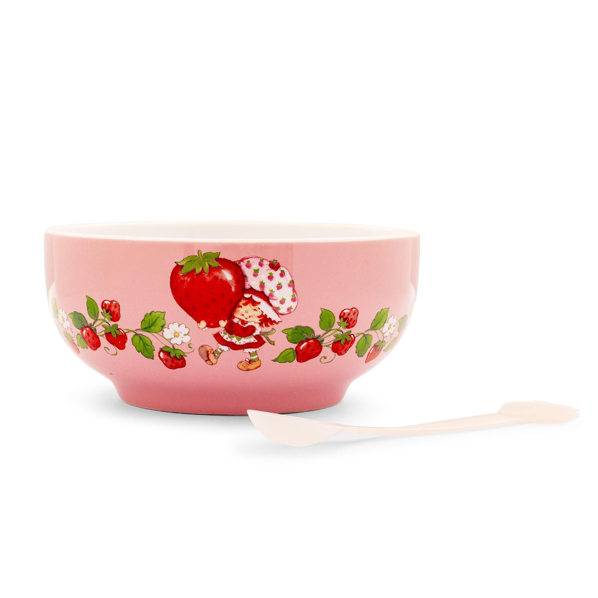 Strawberry Shortcake Ceramic Bowl With Color-Changing Spoon | Holds 27 ...