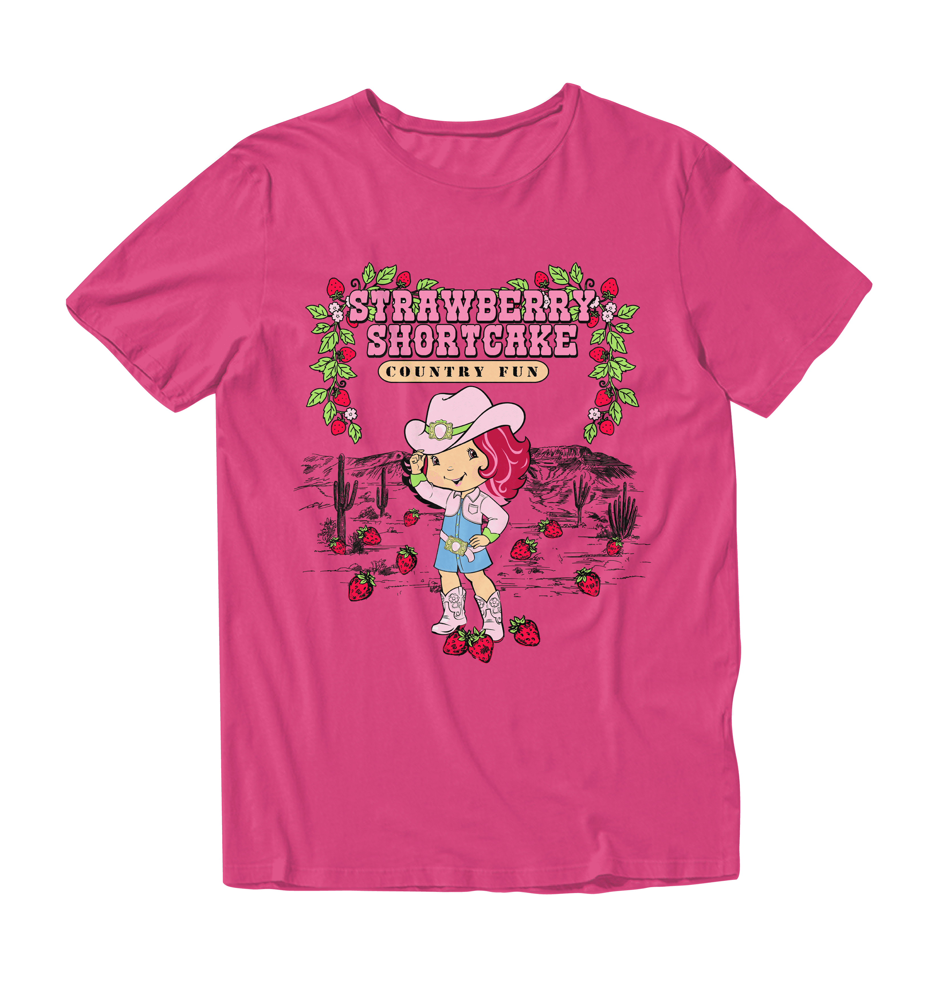 Strawberry Shortcake Country Girl Adult Unisex Short Sleeve T-Shirt ...