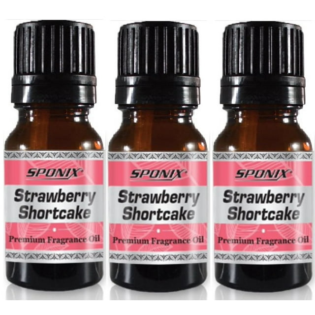 Sponix Strawberry Shortcake Scent Perfume Body Fragrance Oil 10ml, Pack ...
