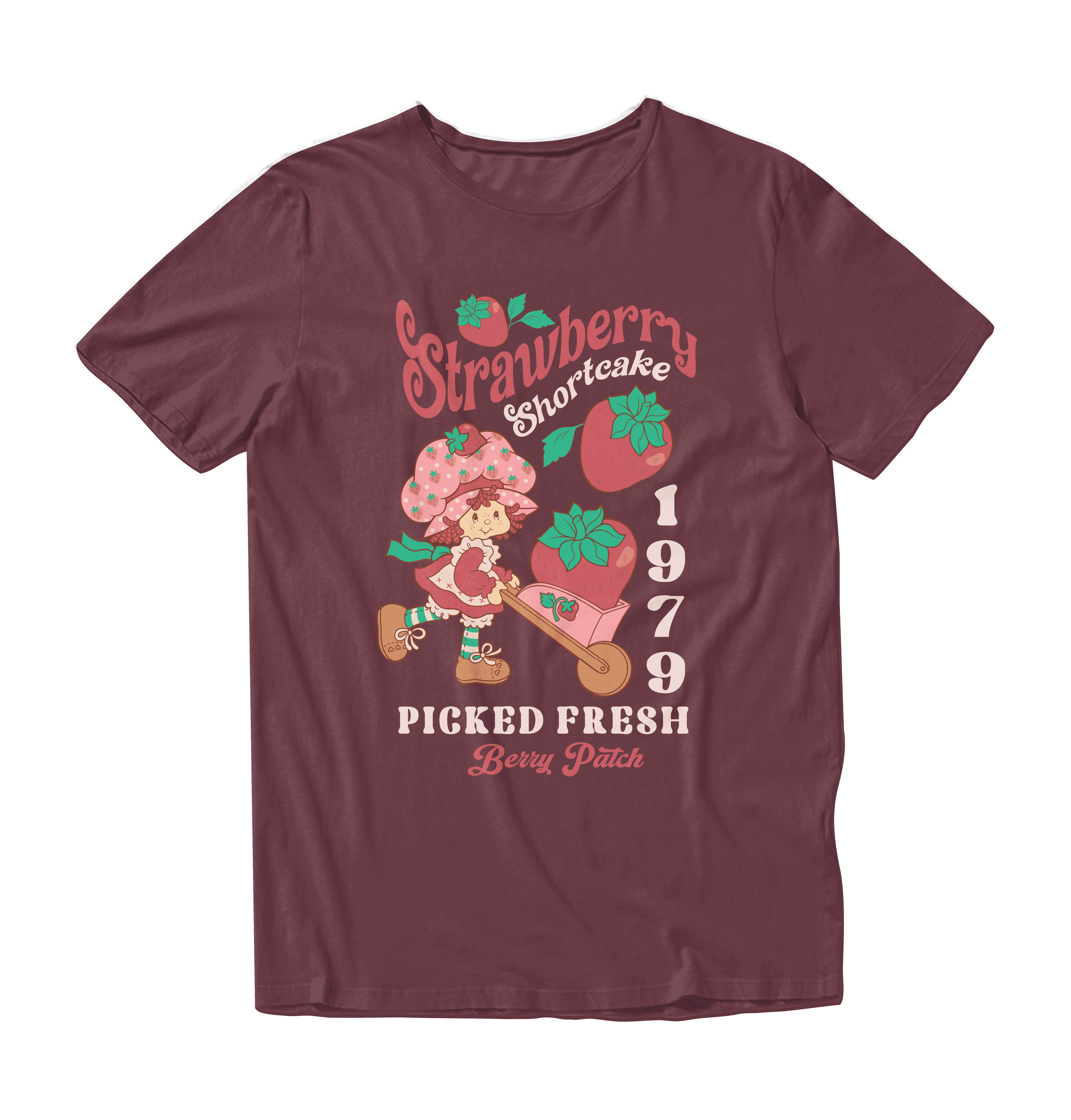Strawberry Shortcake Fresh Strawberry Adult Unisex Short Sleeve T-Shirt ...