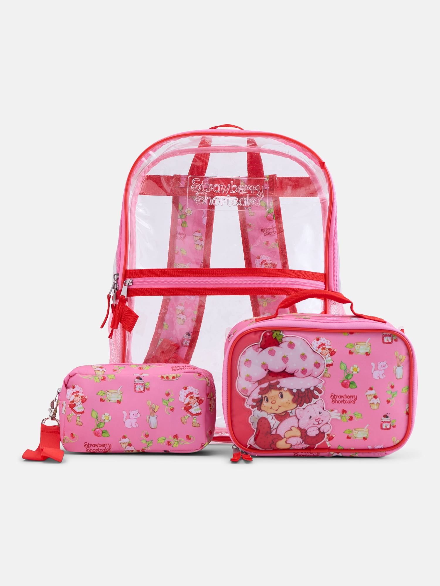 Strawberry Shortcake Kids’ Clear Backpack Set with Lunch Bag and Pencil ...