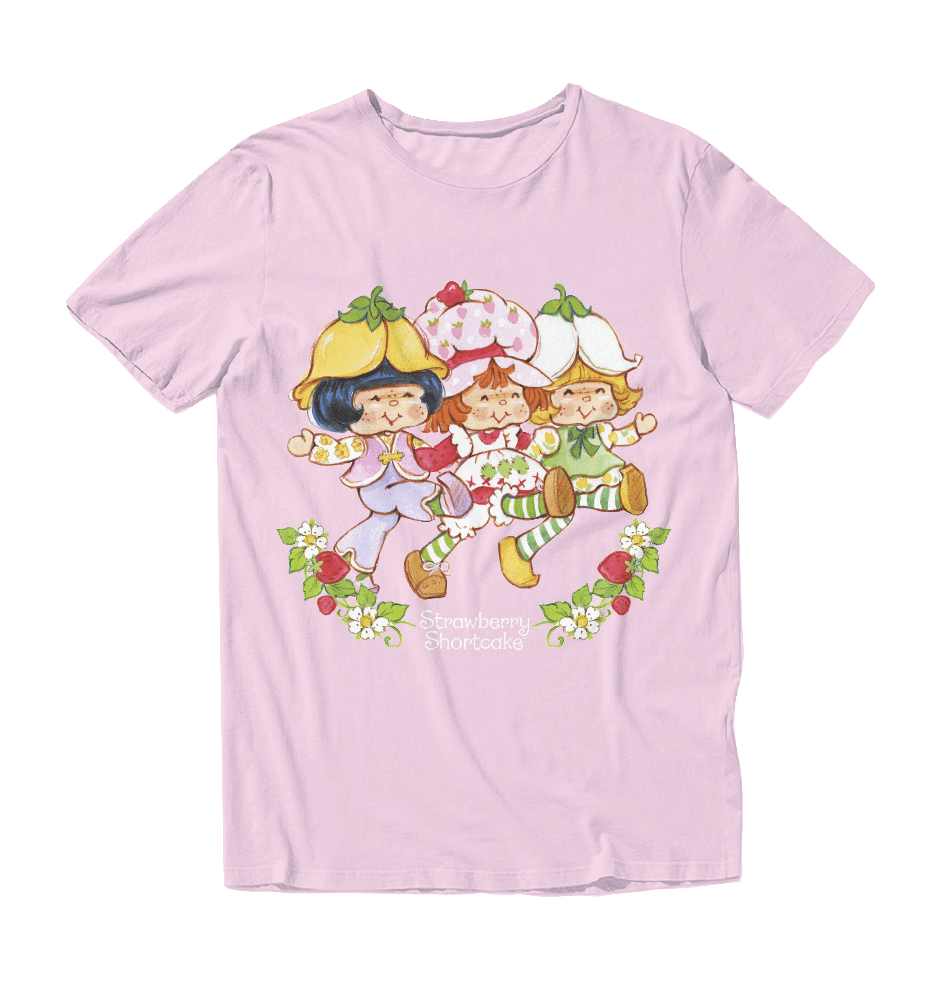 Strawberry Shortcake Group Child Unisex Short Sleeve T-Shirt (Light ...