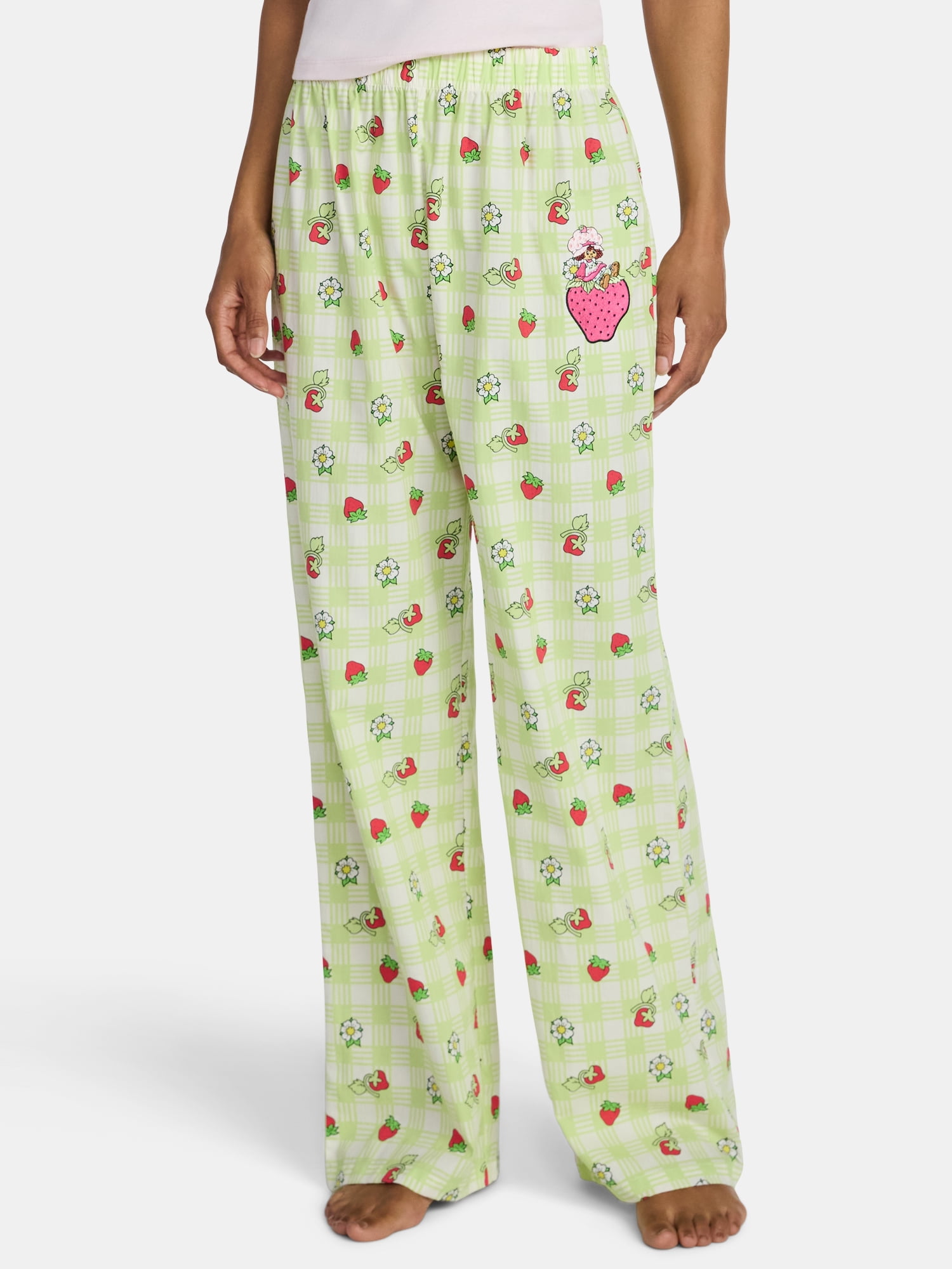 Strawberry Shortcake Women’s Strawberry Checker Cotton Graphic Pants ...