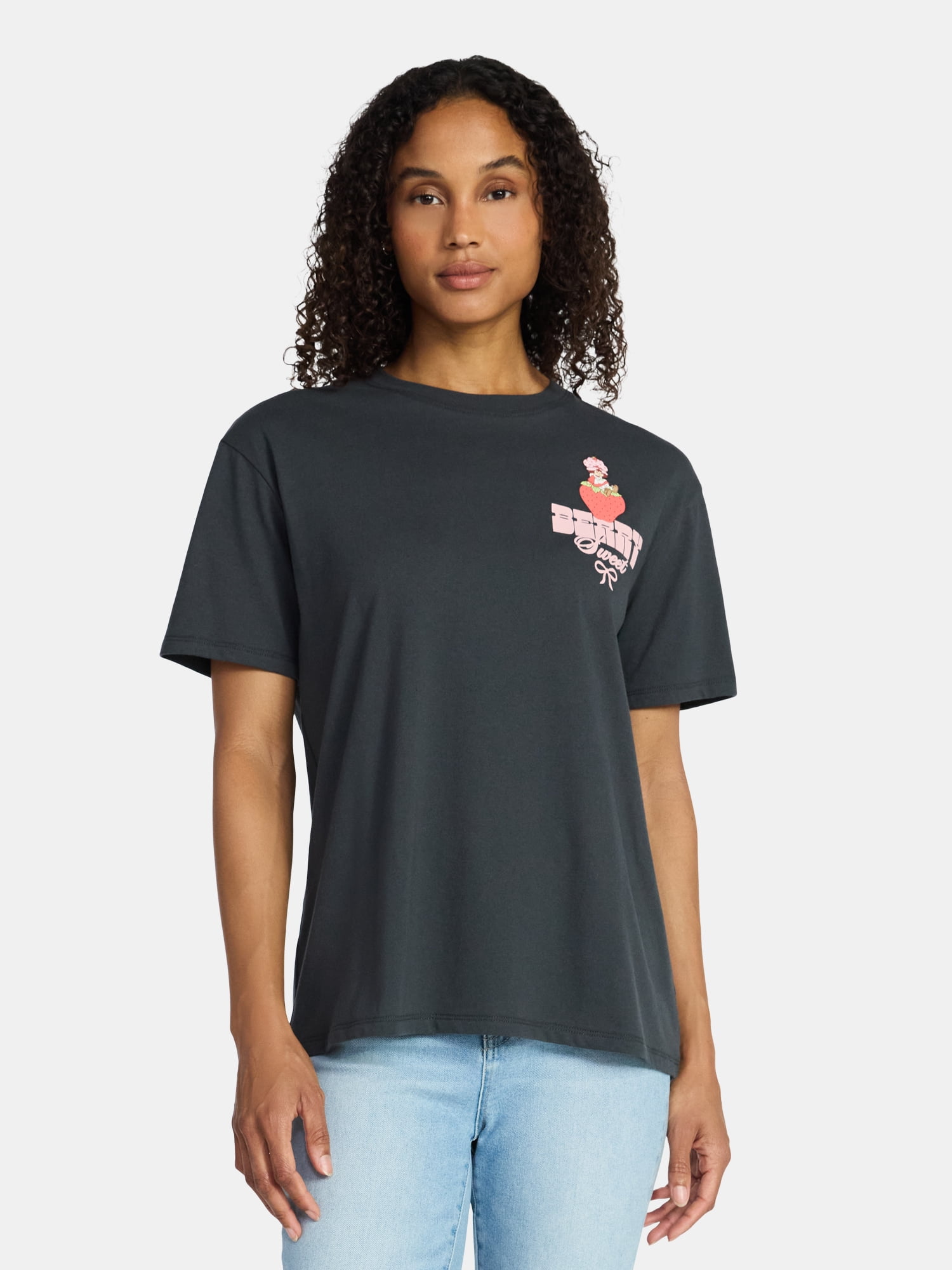 Strawberry Shortcake Women’s Berry Sweet Cotton Graphic T-Shirt, Sizes ...