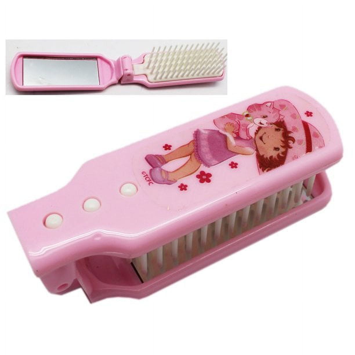 Strawberry Shortcake Plastic Retractable Hairbrush/Mirror Combo ...