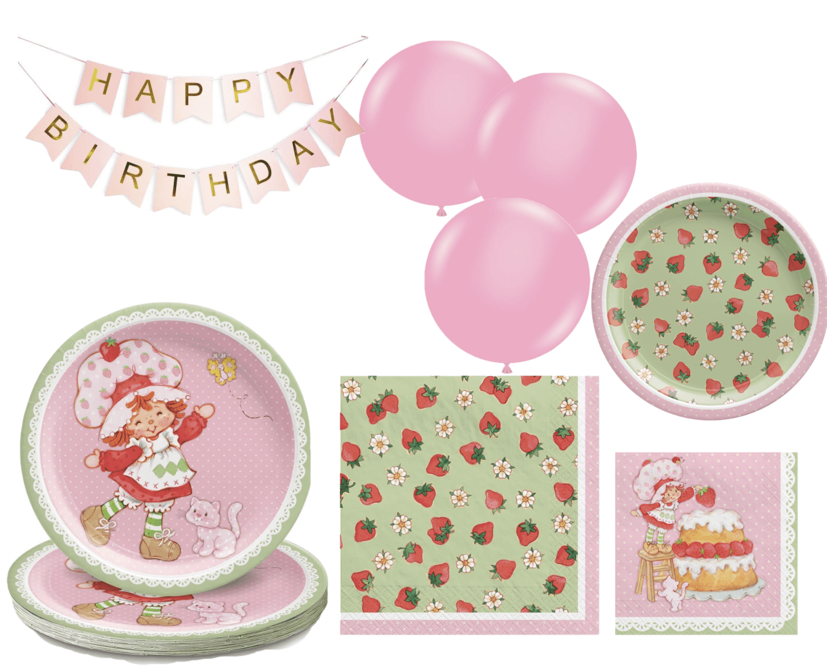 Strawberry Shortcake Themed Birthday Party Pack - Walmart.com