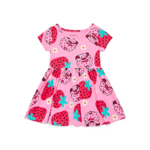 Strawberry Shortcake Toddler Girl Allover Print Dress with Short ...