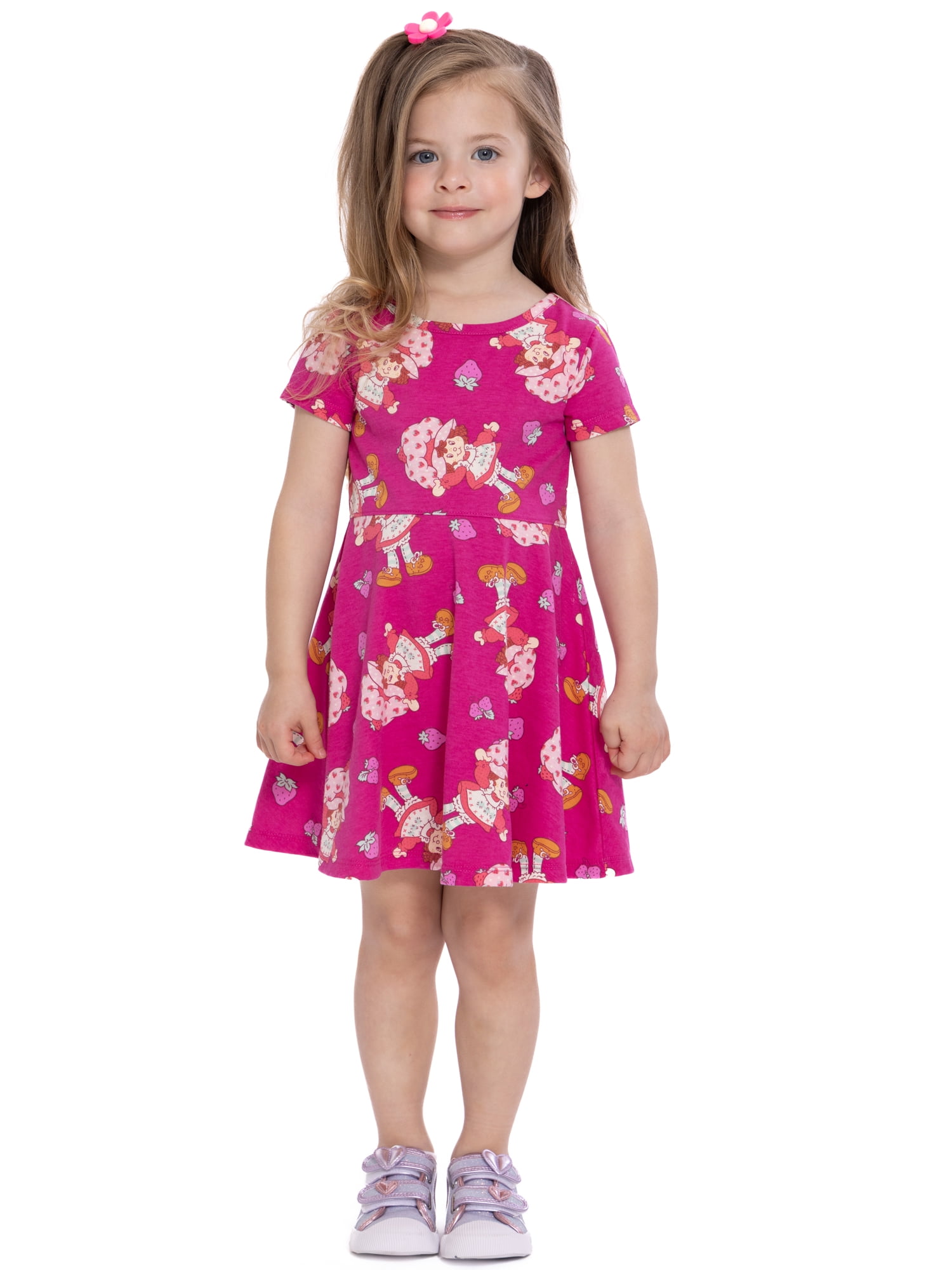 Strawberry Shortcake Toddler Girls Print Dress with Short Sleeves ...