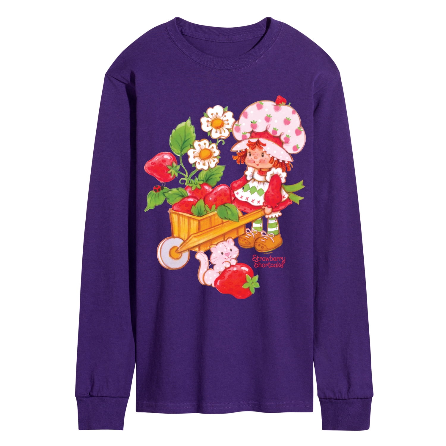 Strawberry Shortcake - Wheelbarrow And Custard - Men's Long Sleeve ...