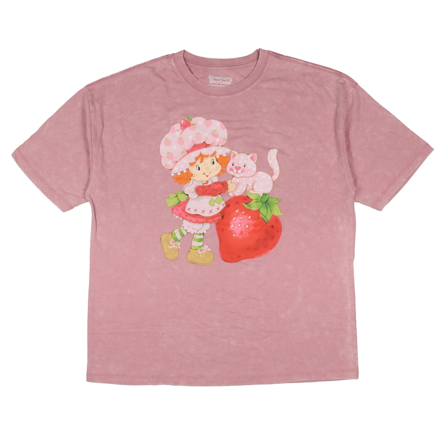 Strawberry Shortcake Women's Berry and Custard Oversized Boyfriend Fit ...