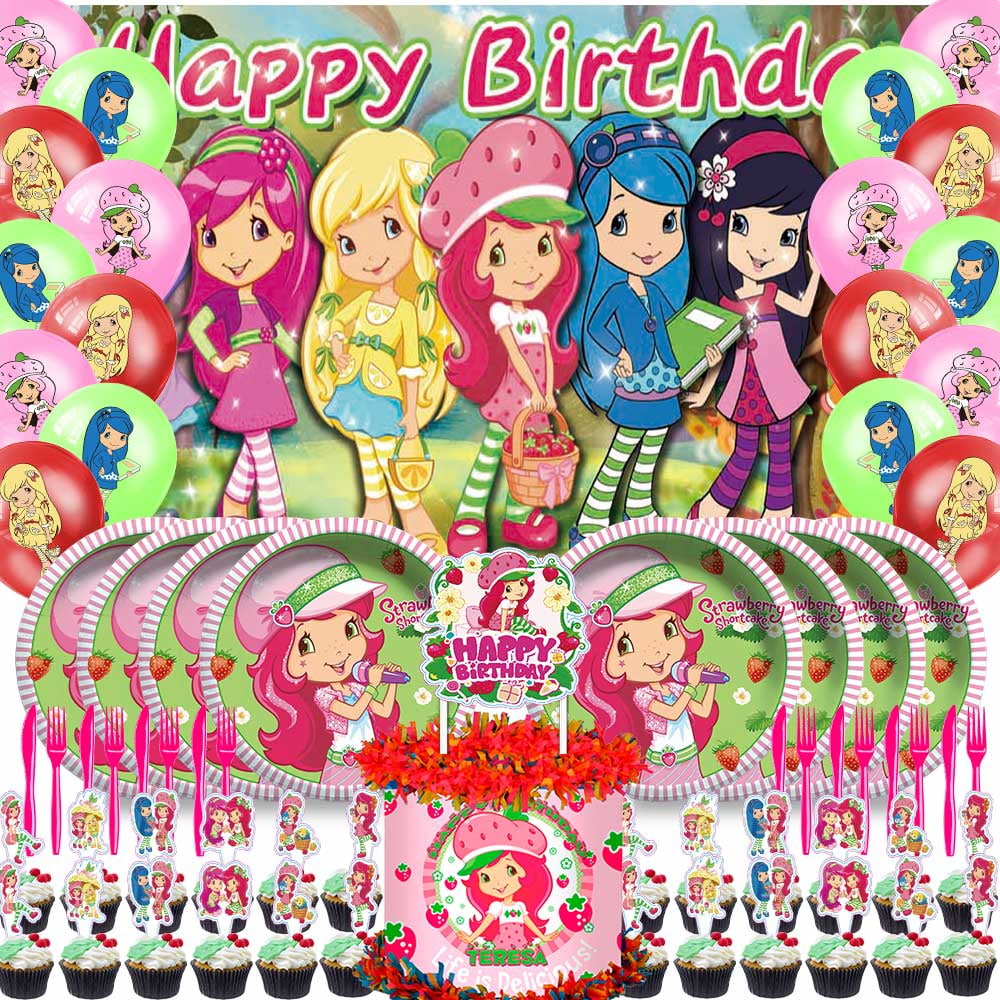 Strawberry Shortcakes Party Supplies Plates Decorations Birthday Cake ...