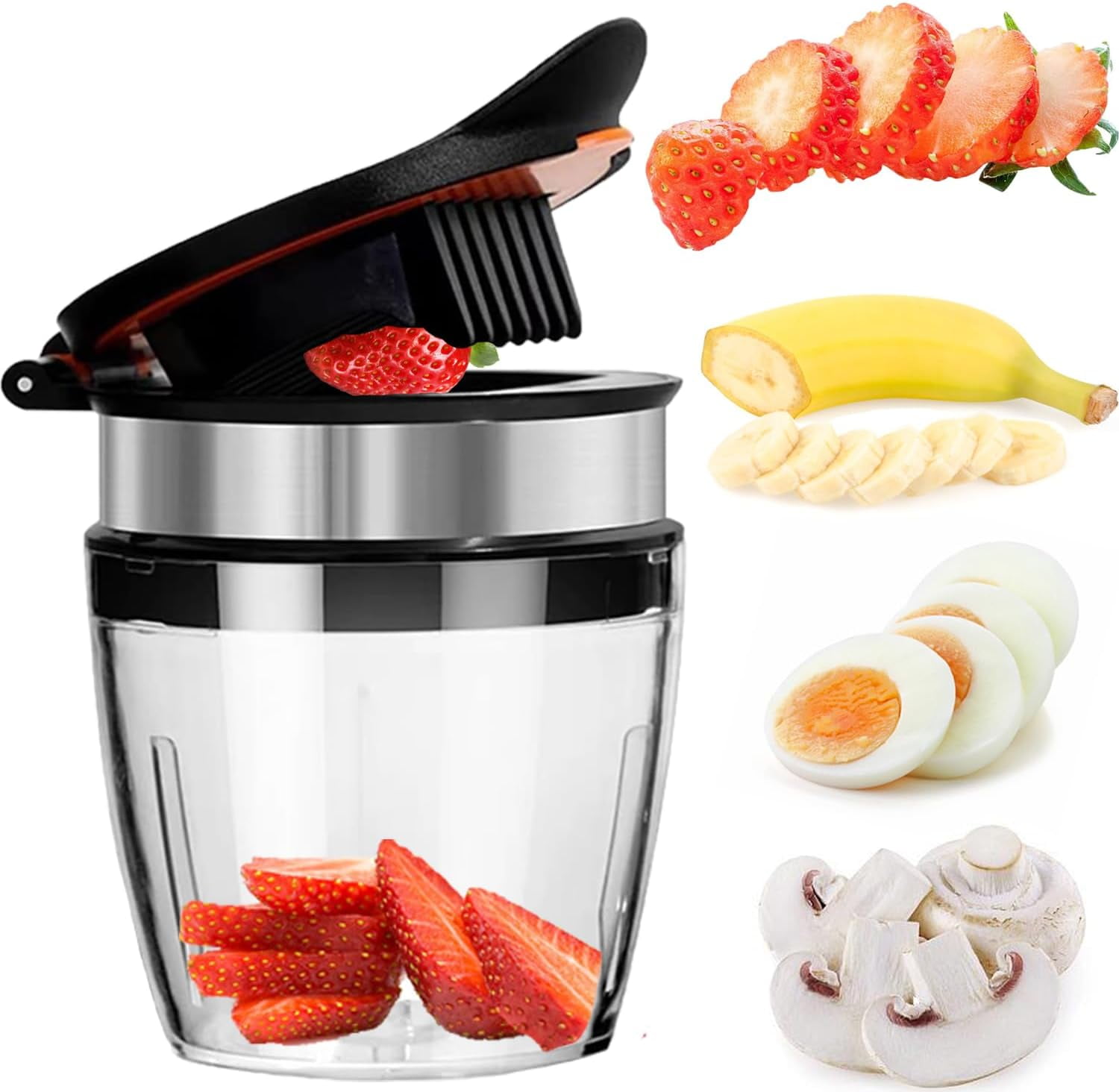 Strawberry Slicer Cup Cutter, Stainless Steel Fruit Cutter, Easy to ...