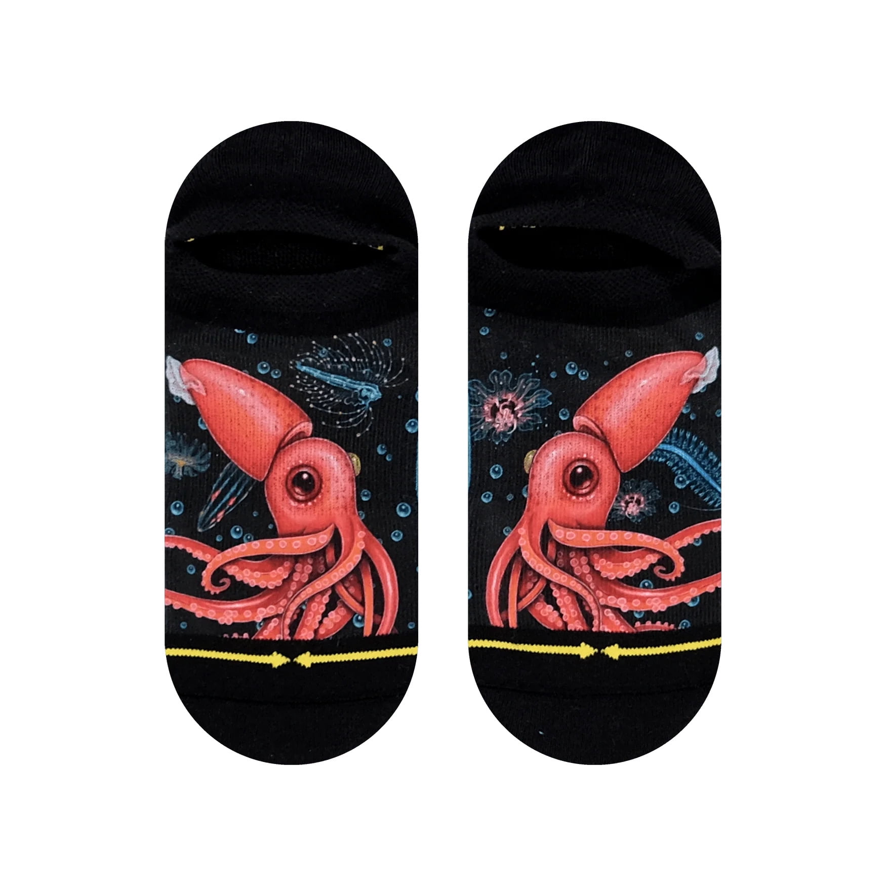 Strawberry Squid No Show Socks With Art From Umijoo - Walmart.com