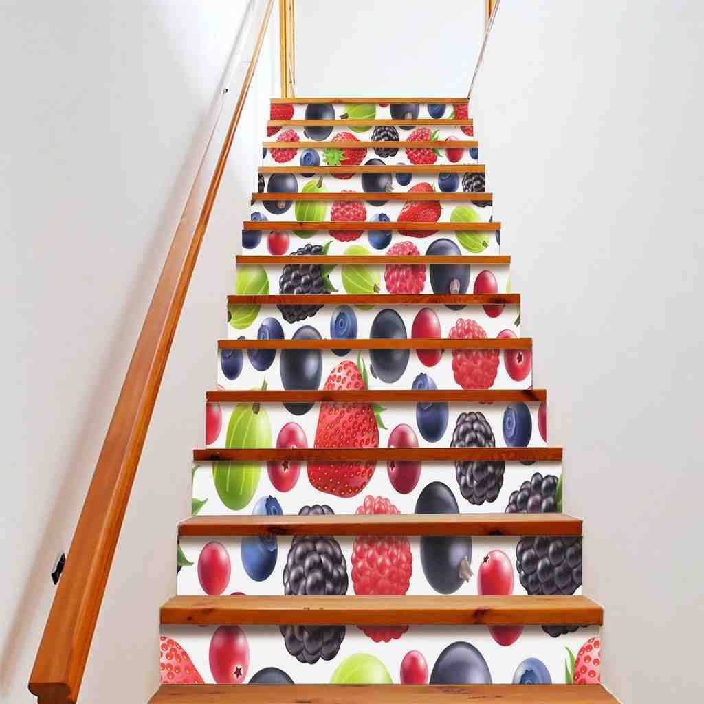 Strawberry Stair Stickers Red Summer Fruit Staircase Sticker Decals ...