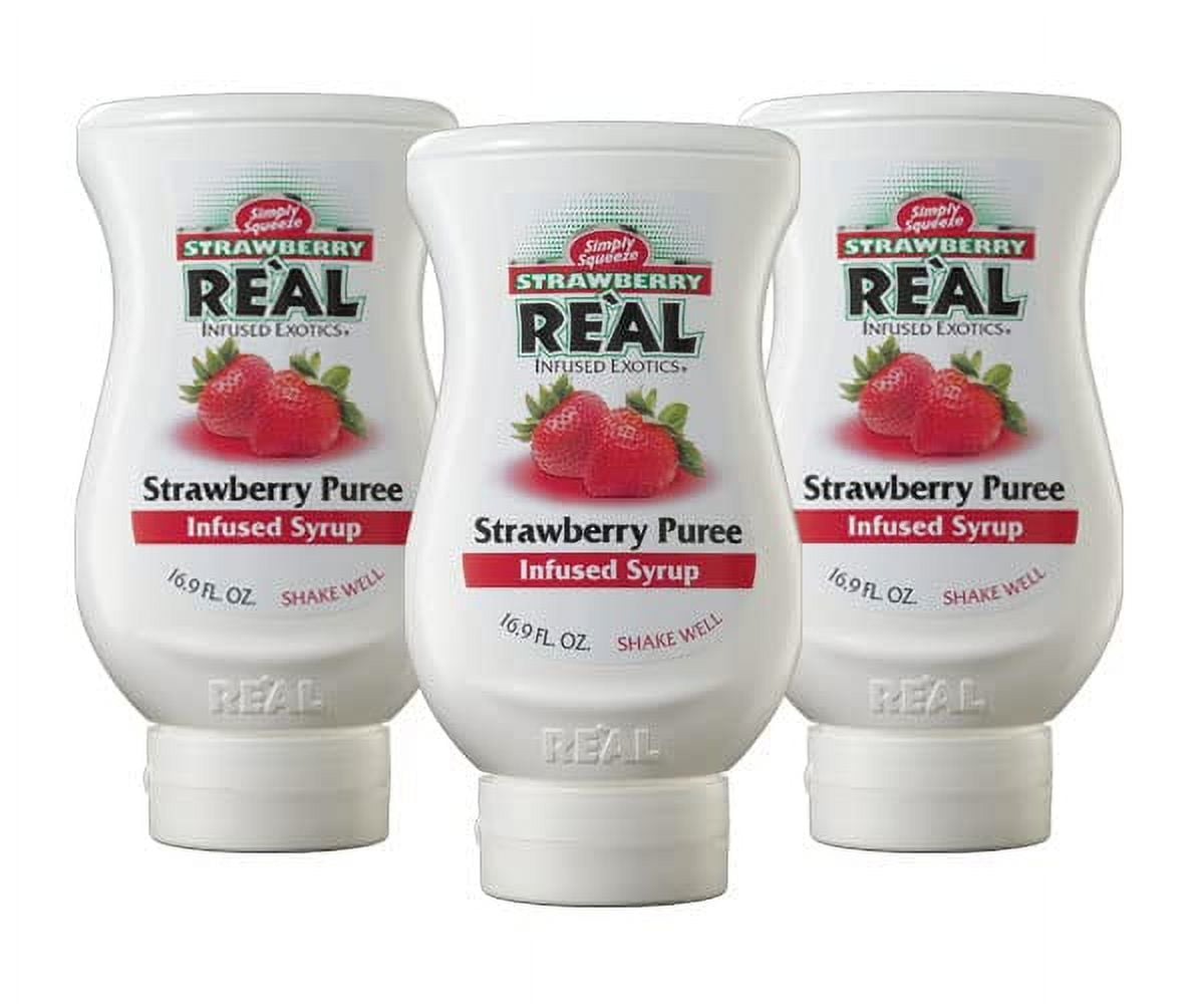 Strawberry , Strawberry Puree Infused Syrup, 16.9 FL OZ Squeezable ...