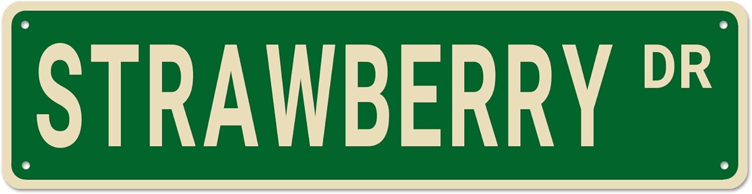 Strawberry Street Signs, Strawberry Decor Strawberry Sign Strawberry ...