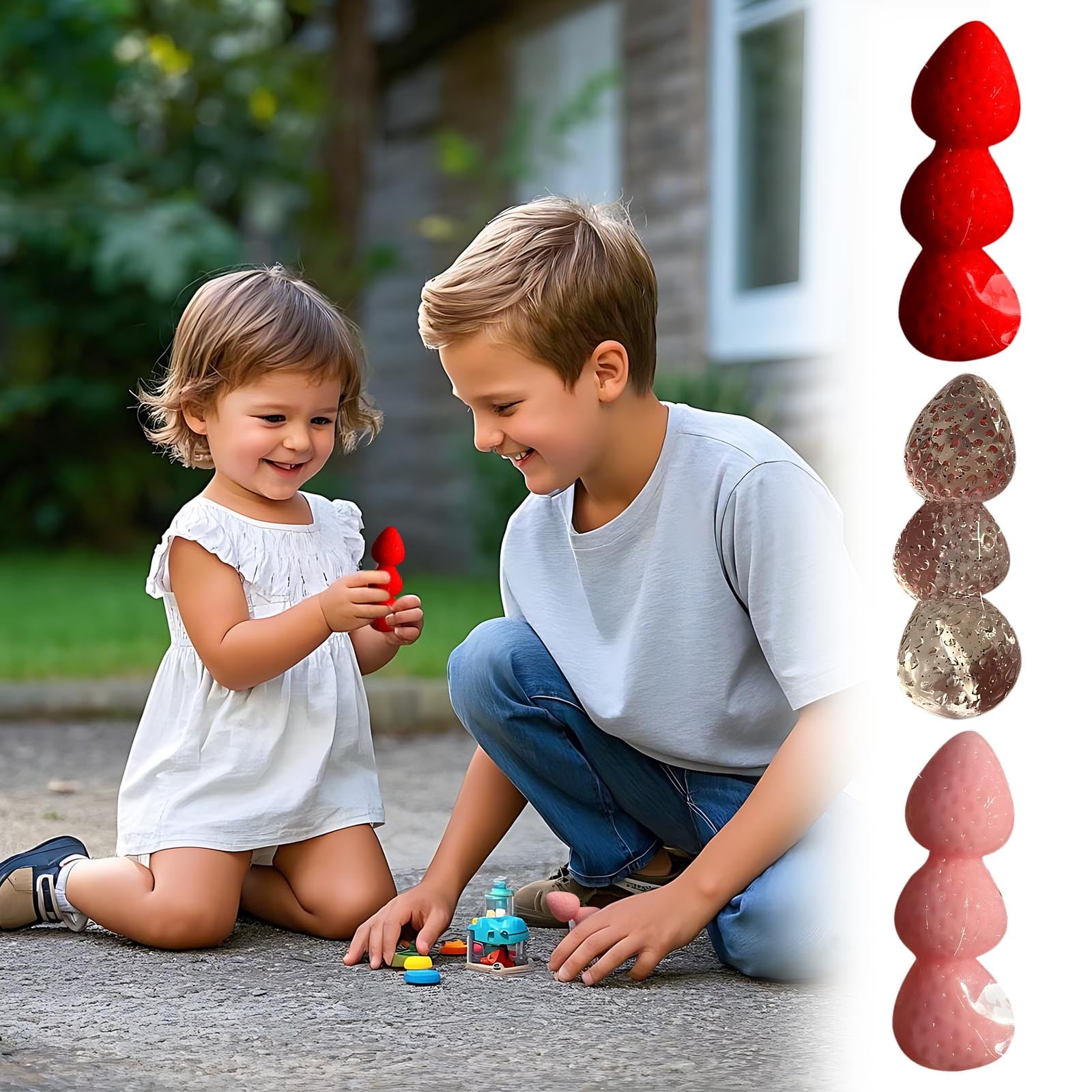 Strawberry Stress Relief Toy | Sensory Fidget | Soft Textured Squeeze ...