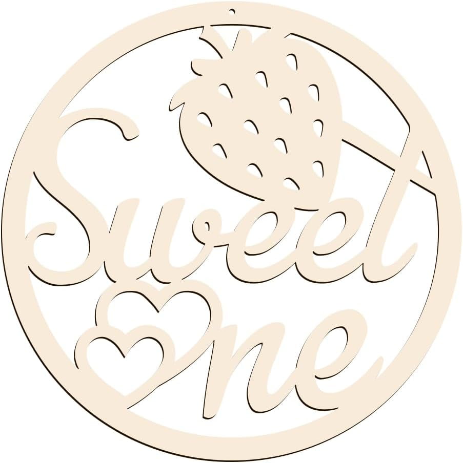 Strawberry Sweet One Wooden Sign Wedding Baby Girls Decoration Wood ...