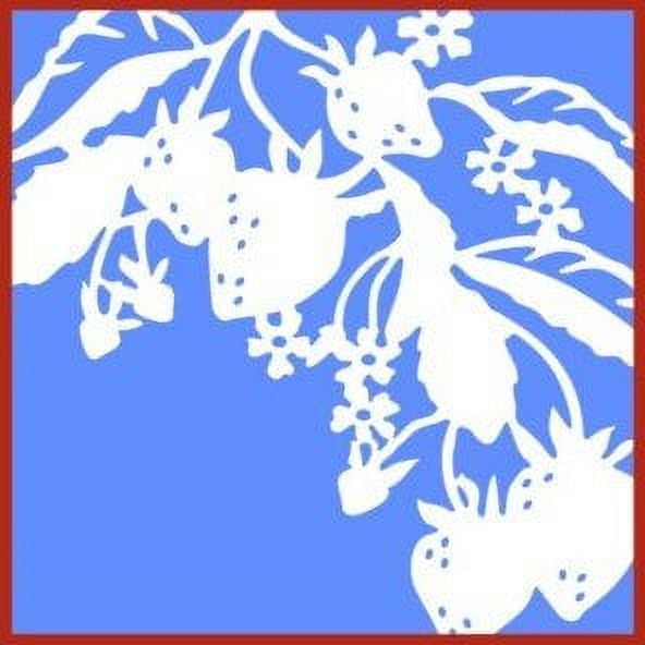 Strawberry Tile 2 Stencil - Fruit Pattern Tile Stencil DIY for Painting ...