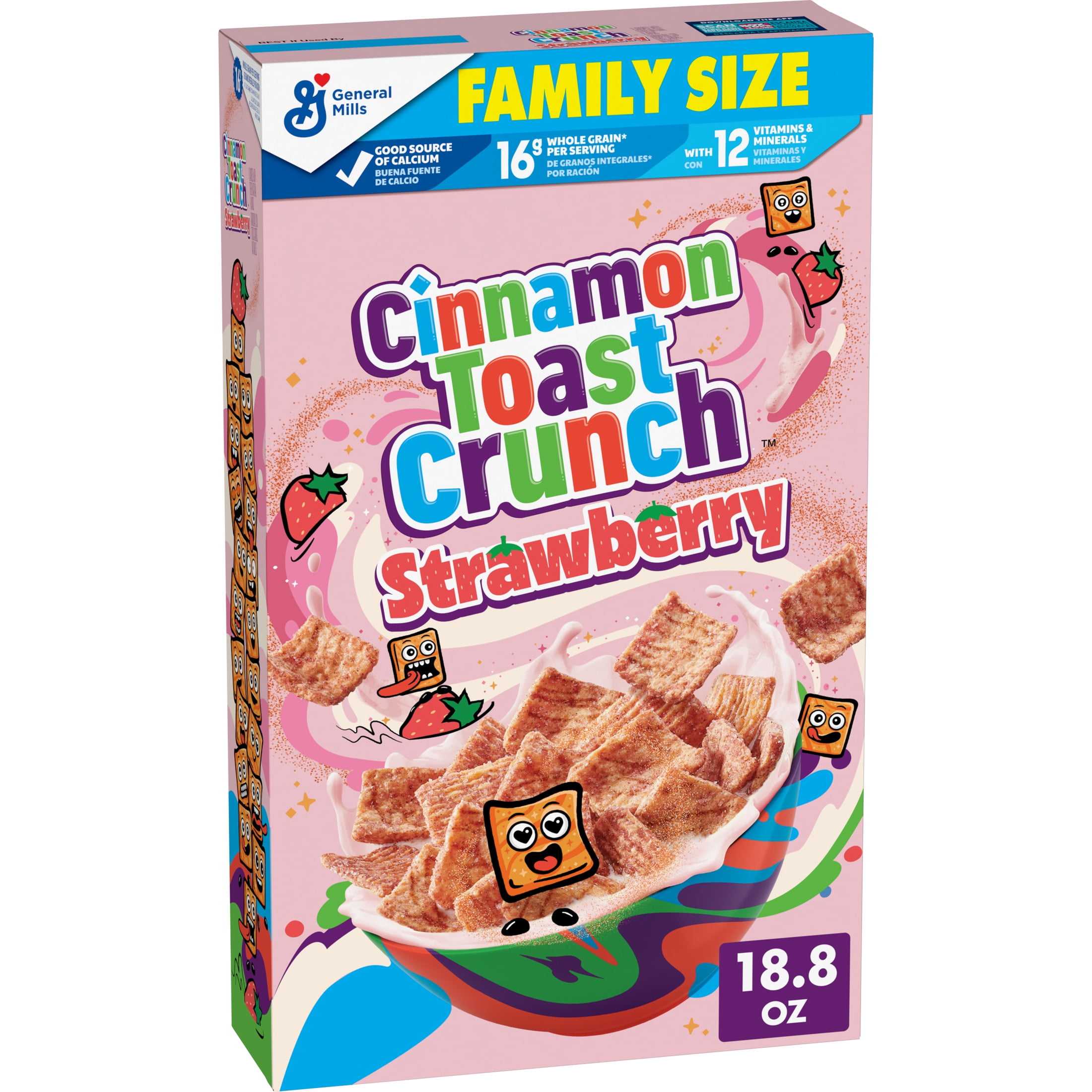 Cinnamon Toast Crunch Breakfast Cereal, Crispy Strawberry Cereal ...