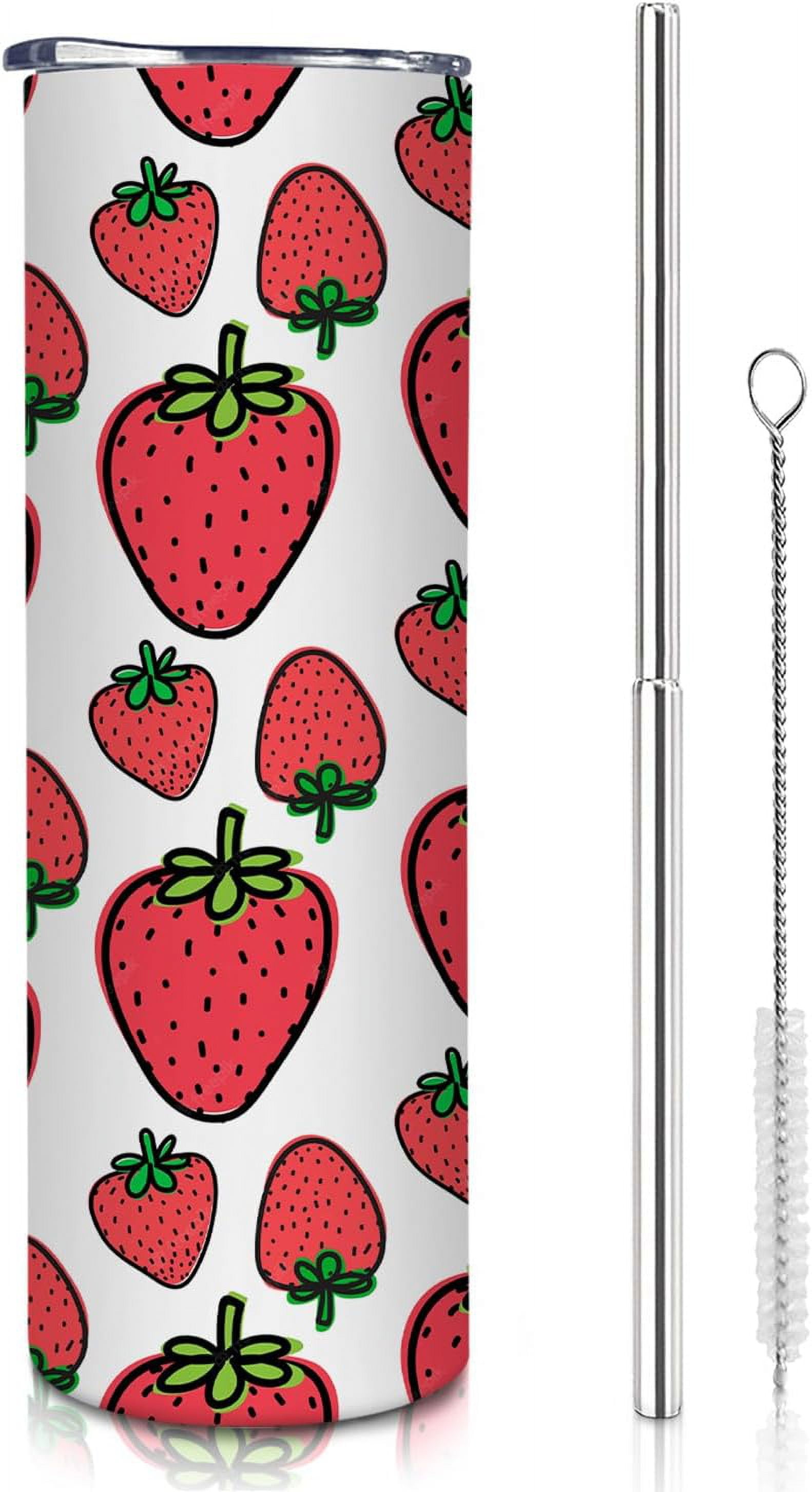 Strawberry Tumbler, Strawberry Cups/Mug, Strawberry Water Bottle ...