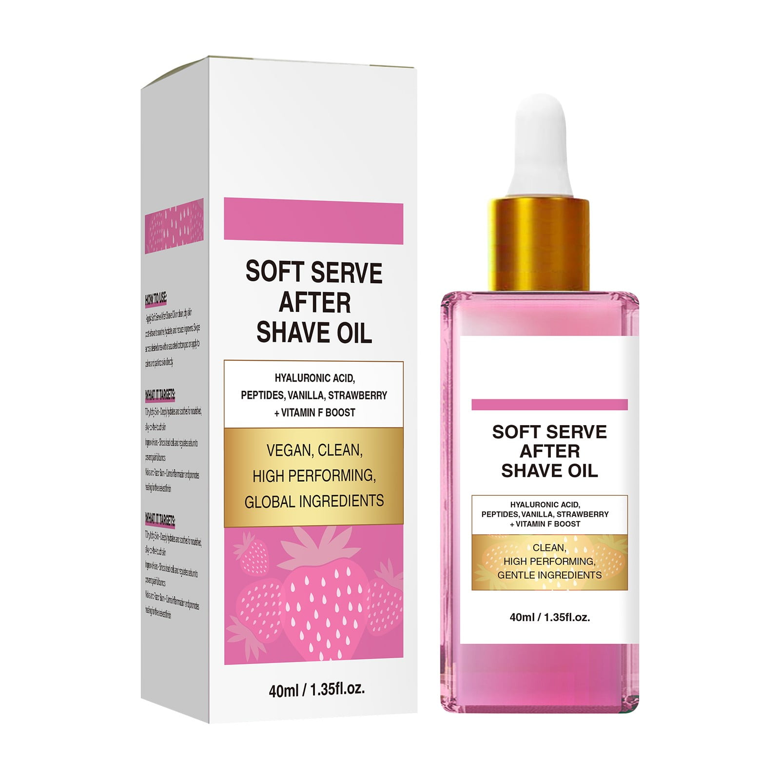 Strawberry Vanilla After Shave Oil for Smooth Skin – Alcohol-Free Post ...