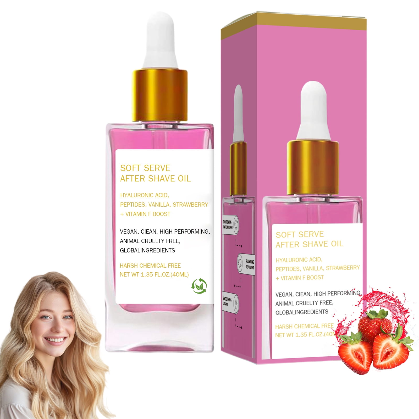 Strawberry Vanilla After Shave Oilwomen for Smooth Skin, Soft ...