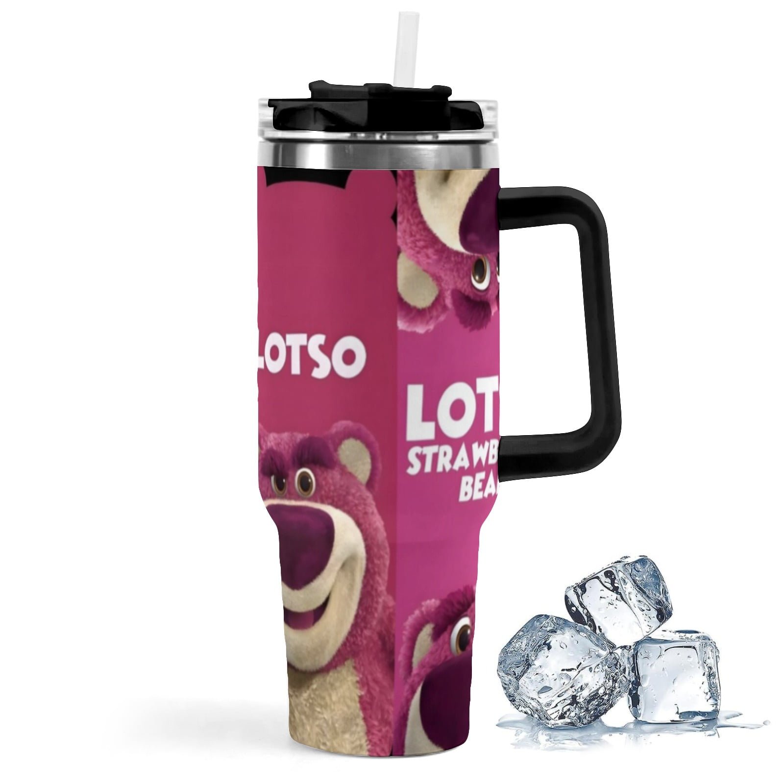 Strawberry bear Lotso-theme Insulated Stainless Steel Tumbler with ...