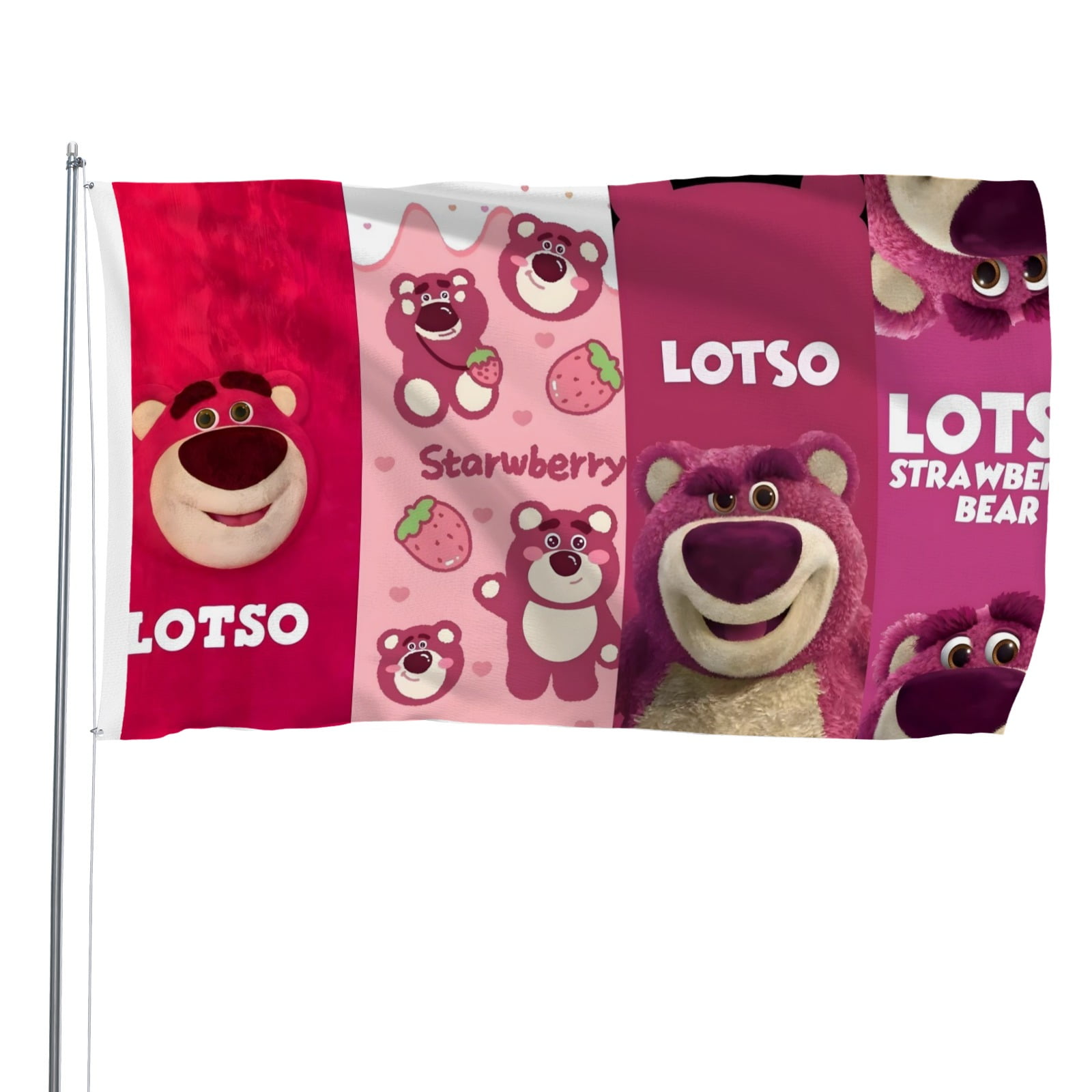 Strawberry bear Lotso-themed Printed Flag Perfect gift for fans ...