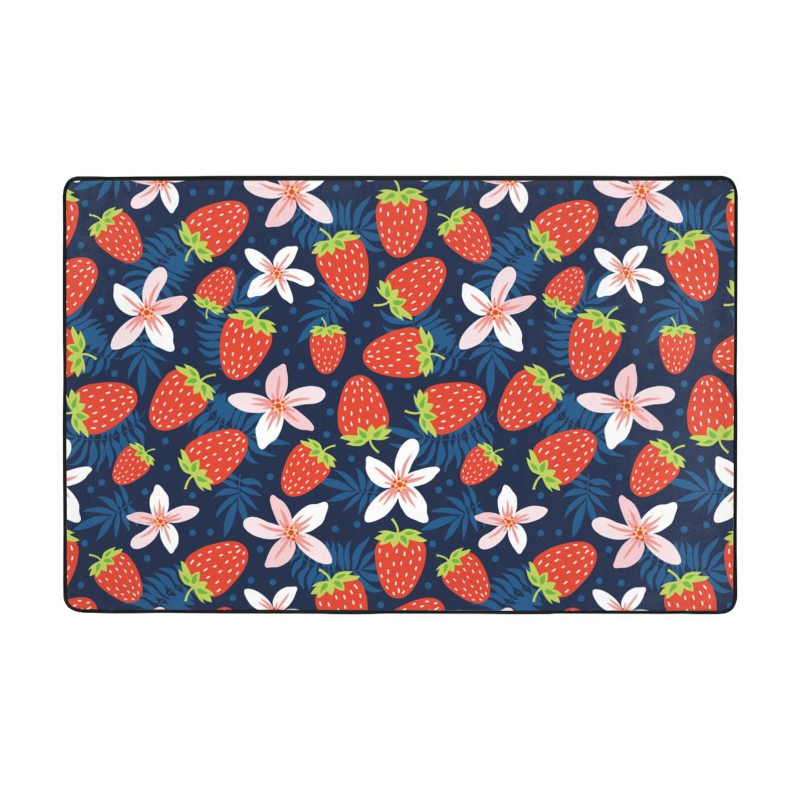 Strawberry flower A Universal Door Mat Indoor Entrance, 60×39 Non-Slip ...