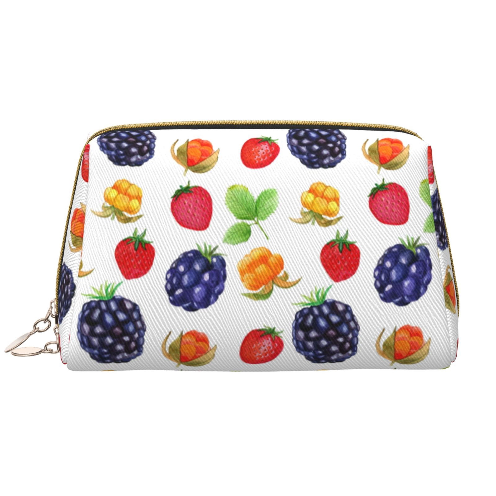 Strawberry fruit Makeup Bag, Large Capacity Cosmetic Bag Portable ...