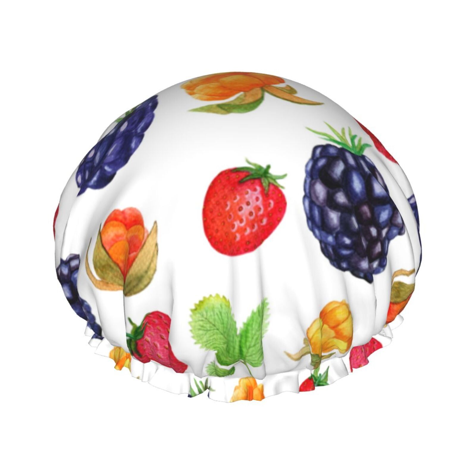 Strawberry fruit Shower Cap, Reusable Bath Hair Hat for all Hair ...