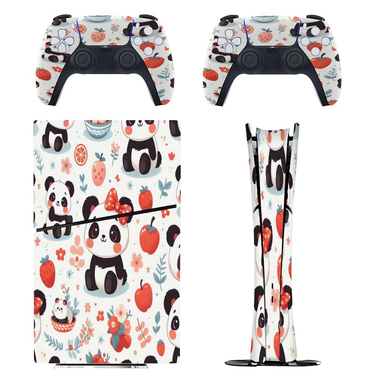 Strawberry，panda PS5/PS5 Slim Digital Disc Skin Sticker For Console And ...