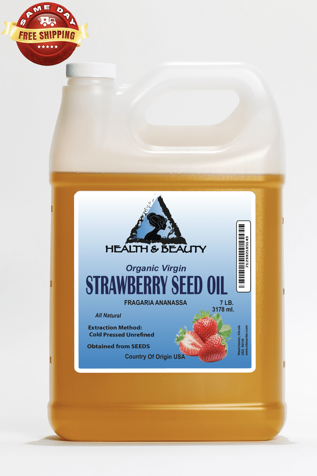 Strawberry seed oil unrefined organic virgin by h&b oils center natural ...