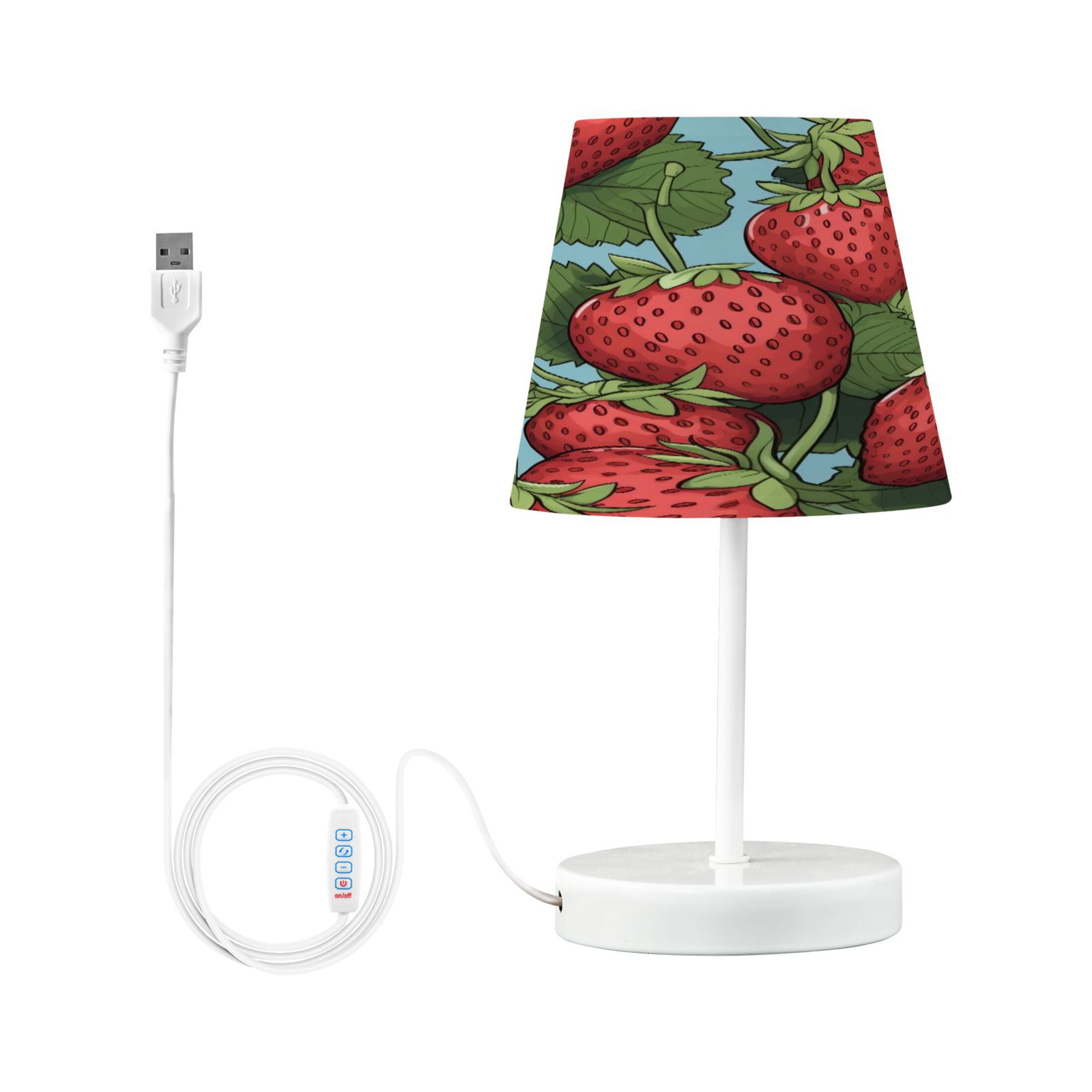 Strawberry with Leaf Desk Lamp LED Table Nightstand Lamps with 3 Color ...